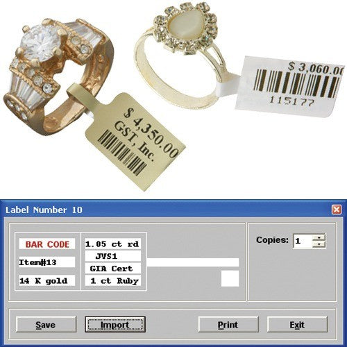 Jewellery Tag Software